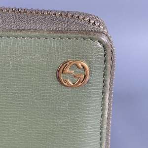Gucci | Accessories | Gucci Green Leather Zip Wallet | Poshmark